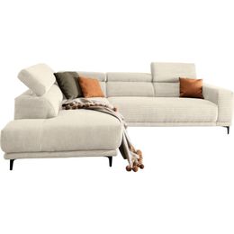 Alina Ecksofa »Hikari« wahlweise mit Sitzvorzug, in modernem Cordstoff, Breite 276 cm creme GCT 11