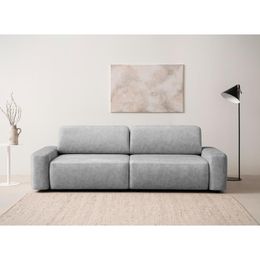 Inosign 3-Sitzer »TORGE (257cm), Sofa, Schlafsofa in Cord, Samtvelours, Struktur fein« rundes Design, Schlaffunktion u. Bettkasten, Liegefläche:...