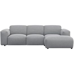 FLEXLUX Ecksofa »Lucera Chaislongue rechts oder links, L-Form, bequem« modern & anschmiegsam, Kaltschaum, Stahl-Wellenunterfederung Sophisto Grey
