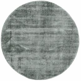 CarpetFine Teppich »Ava Viskoseteppich« rund 13 mm Höhe Seidenoptik, leichter Glanz, Wohnzimmer mint Obermaterial: 100% Viskose Ø 80 cm 1 Stk.
