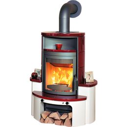 Hark Kaminofen »»Avenso GT ECOplus 8 KW«« bordeaux-rot titanfarben Geeignete Brennstoffe: Holz, Braunkohlebriketts und Steinkohle Nuss 3