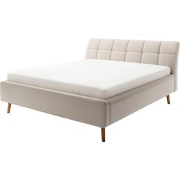 Meise Möbel MEISE.MÖBEL Polsterbett »Mila« mit Bettkasten beige Liegefläche Länge Breite: 200 cm x 180 cm