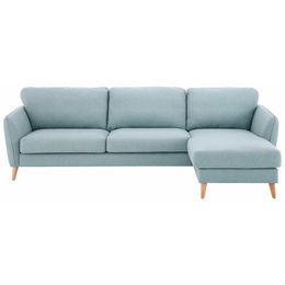 Home Affaire Ecksofa »MARSEILLE (279/152cm), L-Form, Rec. rechts/links, verschiedene Bezüge« Massivholzbeine Eiche, Landhausstil,...