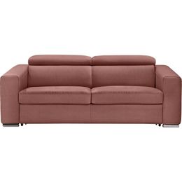 Egoitaliano Schlafsofa »Cabiria, Design und super Sitz- und Liegekomfort« Sofa inkl. Schlaffunktion, Kopfteile verstellbar, mit Metallfüßen cedar wood