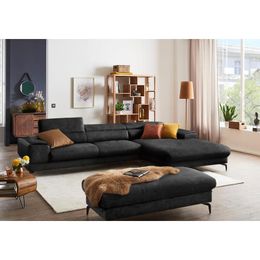 W.Schillig Ecksofa »piedroo, Designsofa mit tollem Sitzkomfort, bequem und elegant, L-Form« Kopfteilverstellung, wahlweise mit...