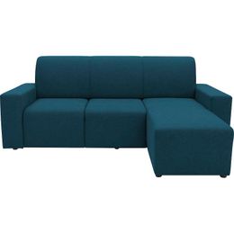 LOOKS by Wolfgang Joop Ecksofa »LOOKS X L-Form« Longchair individuell tauschbar dkl.blau