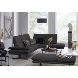 W.Schillig Ecksofa &raquo;broadway, Designsofa, toller Sitzkomfort, zeitlos, elegant, L-Form&laquo; Sitztiefenverstellung, Kopfteil- & Seitenteilverstellung, 