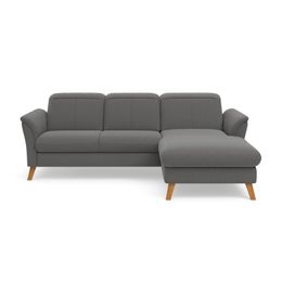 Sit & More SIT&MORE Ecksofa »Romero L-Form« wahlweise mit oder ohne Relax-Funktion, Bettfunktion, Bettkasten grau