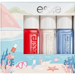 essie Nagellack-Set »Sommer-Nagellack-Kit Mini Trio« mit natürlichen Inhaltsstoffen 63, 1, 374 too too hot, blanc, saltwater happy 0...