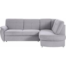 Sit & More SIT&MORE Ecksofa »Sonoma L-Form« wahlweise mit Bettfunktion und Bettkasten silber