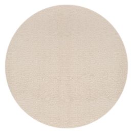 the carpet Teppich &raquo;Suez&laquo; rund 14 mm H&ouml;he weicher Wohnzimmer Teppich Anti-Rutsch R&uuml;cken Beige Obermaterial: 100% Polyester &Oslash; 160 cm 1 Stk.