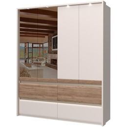 Places of Style Kleiderschrank &raquo;Invictus, UV lackiert, FSC-zertifiziert, grifflose Optik&laquo; abgerundete Schubladen aus MDF im Holzdekor, soft-close, mit