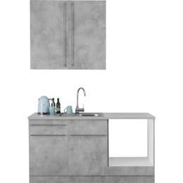 Wiho-K&uuml;chen WIHO K&Uuml;CHEN K&uuml;chenzeile &raquo;Chicago&laquo; wahlweise mit E-Ger&auml;ten, Breite 160 cm K&uuml;che: grau + Front: Betonfarben + Korpus: betonfarben + Arbeitsplatte:...