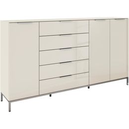 Rauch Kombikommode &raquo;Kommode T&uuml;rkommode Sideboard Kombikommode FLIPP mit Glasfront&laquo; Breite 200 cm mit 4 Einlegeb&ouml;den, 3-t&uuml;rig, 5 Schubladen, Soft-Close