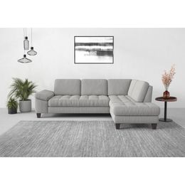 Sit & More SIT&MORE Ecksofa »Westham L-Form« mit Ottomane, mit oder ohne Bettfunktion, Bettkasten, Verstellung silver
