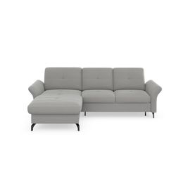 Places of Style Ecksofa &raquo;Calando L-Form&laquo; wahlweise mit Bettfunktion, Bettkasten und Armteilfunktion silber 90% Polyester 10% Polyamid