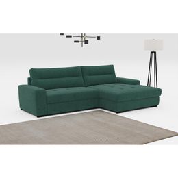 COTTA Ecksofa »Cappa L-Form« wahlweise mit Bettfunktion & Bettkasten racing green