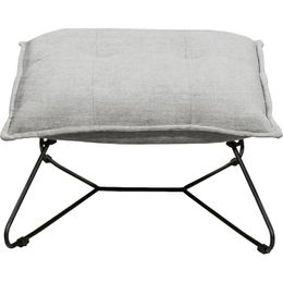 ED EXCITING DESIGN Hocker &raquo;Vico&laquo; mit Design-Gestell aus schwarzem Metall, in Cord grau 92% Polyester, 8% Polyamid