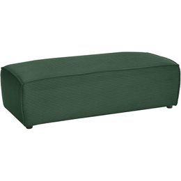 Home Affaire Hocker &raquo;NEU: SHERWOOD XXL, Polsterhocker, Cord, Webstoff&laquo; rechteckig, bequemer Sitzkomfort, 130/60/44 cm, Krokodilverbinder gr&uuml;n 100% 