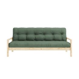 Karup Design Schlafsofa »KNOB« mit Futonmatratze, verschiedene Farben, FSC -zertifiziert, Kiefer Olive Green