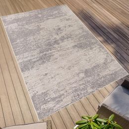 PRIMAFLOR-IDEEN IN TEXTIL Teppich »Outdoorteppich MEADOW - Stone, Made in Belgium« rechteckig 4 mm Höhe Flachgewebe, Vintage-Optik, In- und Outdoor...