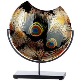 CASABLANCA BY GILDE Dekovase »Peacock« aus Glas, Höhe ca. 37 cm braun-goldfarben-schwarz 0