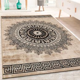 Paco Home Teppich »Tibesti 081« rechteckig 15 mm Höhe Kurzflor, Mandala Muster in dezenten Farbtönen braun Obermaterial: 100% Polypropylen B : 80...