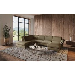 Home Affaire Wohnlandschaft &raquo;Calypso U-Form&laquo; wahlweise mit motorischer Relaxfunktion gr&uuml;n 100%Polyester