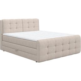 COTTA Boxspringbett »Fort mit Bettkasten, inkl. Topper« erhältlich in verschiedenen Breiten (160cm, 180cm & 200cm) beige