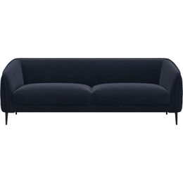 FLEXLUX 3-Sitzer &raquo;Belle Designsofa, Couch, bequem durch Kaltschaum im Sitz&laquo; Skandinavisches Design, In hochwertiger Verarbeitung Royal Blue