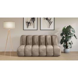 LeGer Home by Lena Gercke 2, 5-Sitzer »Priya Designersofa, moderne Steppung, auch in Bouclé« gemütlich und modern, B/T/H: 185/108/84 cm taupe