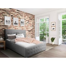 Home Affaire Polsterbett &raquo;Vaine&laquo; in 5 Breiten, auch in L&auml;nge 220 cm, incl. Roll-Lattenrost silberfarben Liegefl&auml;che L&auml;nge Breite: 200 cm x 160 cm