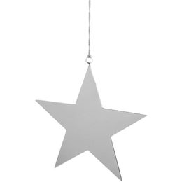 Fink Weihnachtsfigur »Dekohänger, STAR« Dekostern, Weihnachtsdeko aus Edelstahl, poliert, Ø ca. 21 cm silberfarben