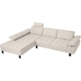 Alina Ecksofa &raquo;Royce&laquo; inklusive Sitztiefenverstellung, 270 cm breit wei&szlig; Struktur fein XBO (100% Polyester)