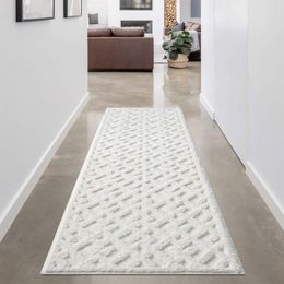 Carpet City Hochflor-Teppich »FOCUS737« rechteckig 20 mm Höhe Boho-Teppich, Hochtief-Muster/ 3D-Effekt, für Wohnzimmer, Schlafzimmer Creme...