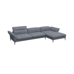 FLEXLUX Ecksofa »Salino, Funktionssofa mit Recamiere, Relaxsofa, Ecksofa« Sofa mit Arm- und Kopfteil-Verstellungen, Kaltschaum & Stahl-Wellen Navy...