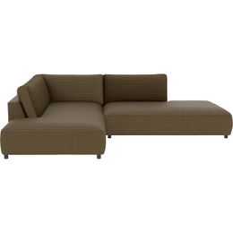 Musterring Ecksofa &raquo;Lucia&laquo; mit gro&szlig;em Longchair, verschiedene Farben, B304 x T224 cm braun 100% Polyester