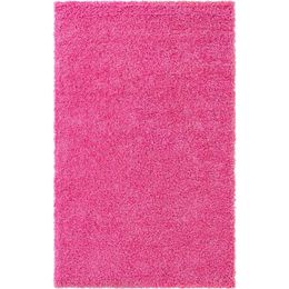 MyFlair Hochflor-Teppich &raquo;Shaggy Shag, LAGERR&Auml;UMUNG!&laquo; rechteckig 38 mm H&ouml;he gewebt, Uni Farben, ideal im Wohnzimmer & Schlafzimmer pink Polypropylen (PP)