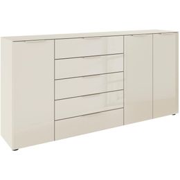 Rauch Kombikommode »Kommode Türkommode Sideboard Kombikommode FLIPP mit Glasfront« Breite 200 cm mit 4 Einlegeböden, 3-türig, 5 Schubladen,...