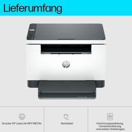 HP Multifunktionsdrucker »LaserJet MFP M234d« Instant Ink kompatibel weiß/grau Beidseitiger Druck