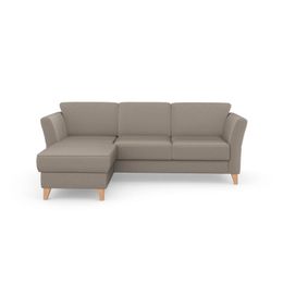 Sit & More sit&more Ecksofa &raquo;Visby L-Form&laquo; Wahlweise mit Bettfunktion und Bettkasten, frei im Raum stellbar braun
