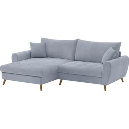 MR. COUCH Ecksofa »Blackburn II, L-Form« Mit Kaltschaumpolsterung bis 140 kg belastbar Memphis 1676 blue grey
