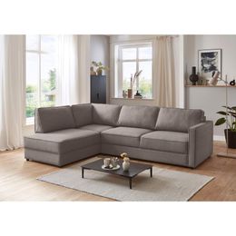 ATLANTIC HOME COLLECTION Schlafsofa »Chill« Ecksofa mit Bettfunktion und Bettkasten grau