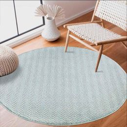 Carpet City Teppich »Friseé-Teppich FANCY805« rund 12 mm Höhe Kurzflor, Einfarbig, 3D-Optik, Zickzack Look mint-türkis Obermaterial: 100%...