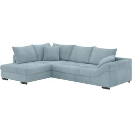 MR. COUCH Ecksofa »Allegro DuraFlex, L-Form« Hochschläfer-Bettauszug, Kaltschaumpolsterung, bis 140 kg belastbar Novaclean Avanti 14 blue grey