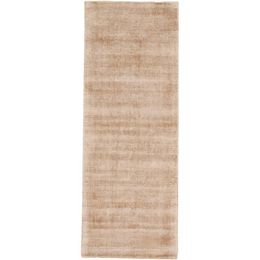 CarpetFine Teppich &raquo;Ava Viskoseteppich&laquo; rechteckig 13 mm H&ouml;he Seidenoptik, leichter Glanz, auch als L&auml;ufer erh&auml;ltlich beige Obermaterial: 100%...