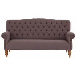 Home Affaire Chesterfield-Sofa »Lord« mit echter Chesterfield-Knopfheftung und Ziernägeln braun