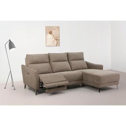 Inosign Ecksofa »TAYLER 3-Sitzer, L-Form (Breite 239cm), elektr. Relaxfunktion, USB A/C« und Recamiere, Liegefunktion durch Recliner,...