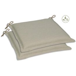 GO-DE Sitzkissen 45x47 cm, vielseitig einsetzbar, wasserabweisend beige + unifarben Bezug: 100% Polyester B/L: 45 cm x 47 cm
