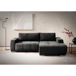 Inosign Ecksofa »Bolero L-Form« wahlweise mit Bettfunktion & Bettkasten black